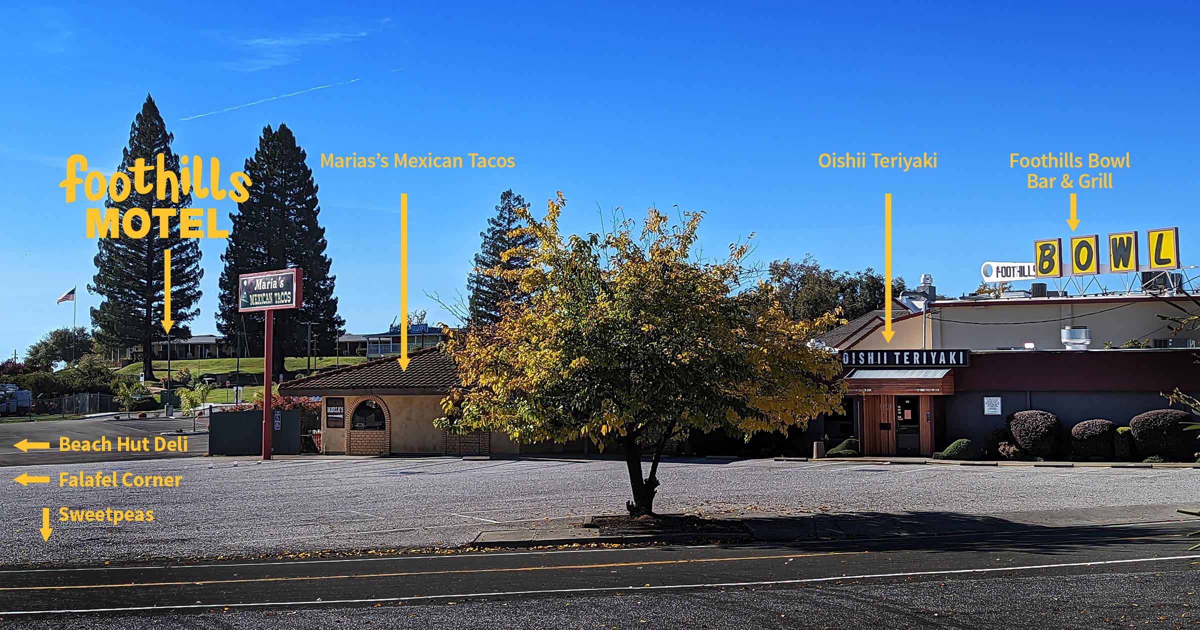 Restaurants within Walking Distance of the Foothills Motel